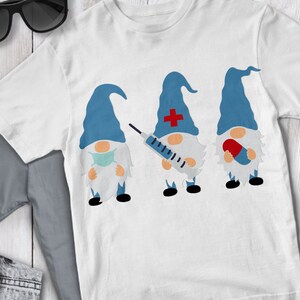 Gnomes Doctors SVG, Nurse Gnome SVG Cut Files for Silhouette Cameo and ...