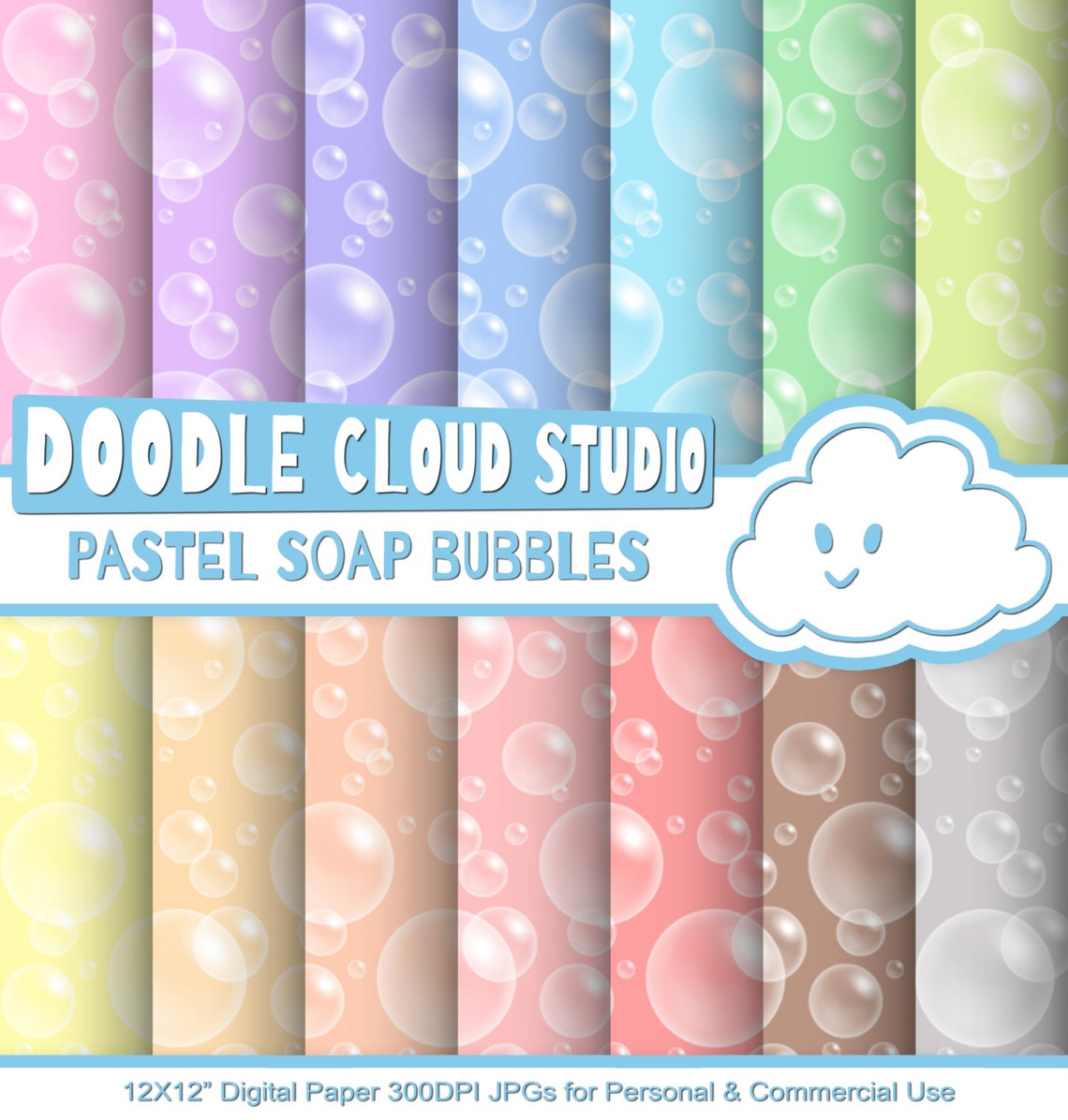 Pastel Soap Bubbles Digital Paper Soap Bubbles Pattern - Etsy