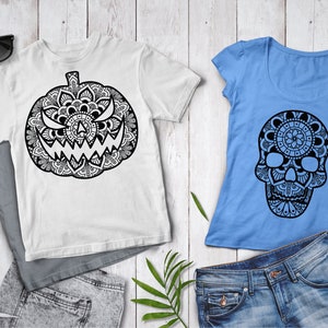 Halloween Mandala SVG, Halloween Zentangle Bundle SVG Files for ...