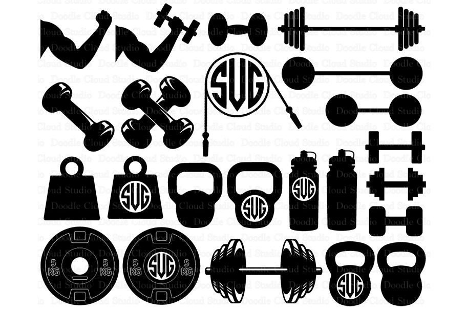 Weights SVG Files Lifting Weights SVG Files for Silhouette | Etsy
