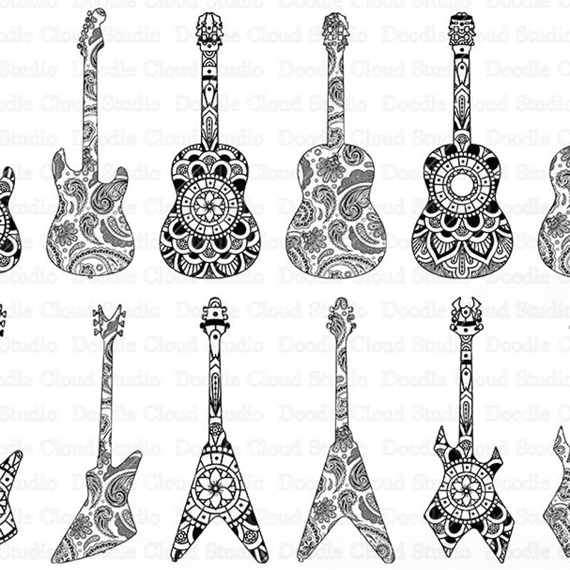 Gitarren mandala - Etsy.de