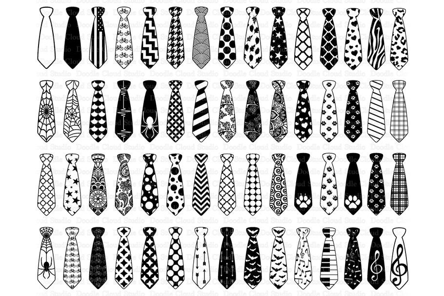 Necktie Svg Tie SVG Bundle Tie Clipart Fashion Clothes Tie | Etsy