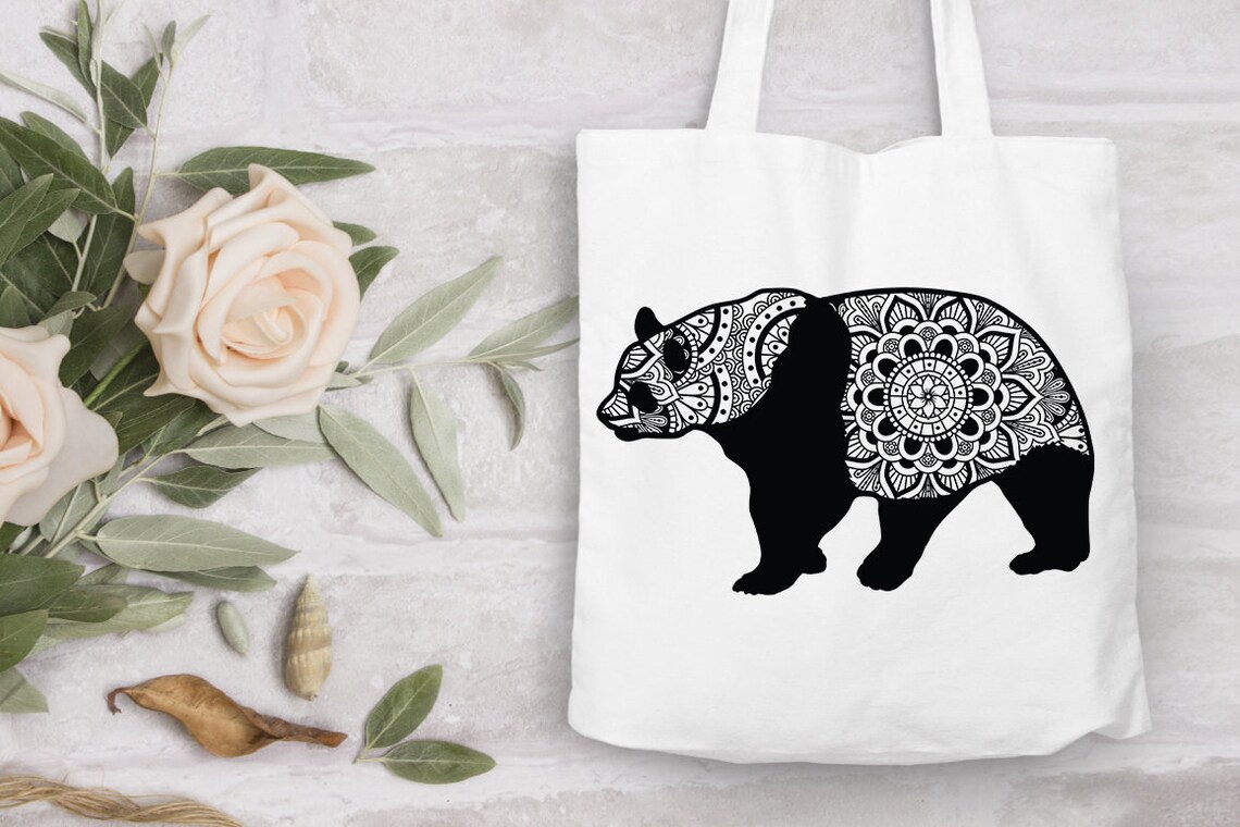 Panda SVG Panda Mandala SVG Files for Silhouette Cameo and - Etsy