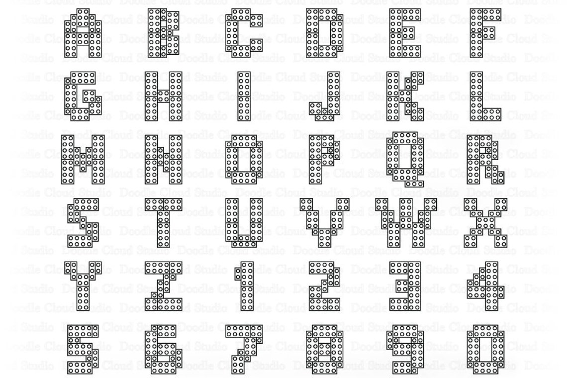 Alphabet SVG, Numbers SVG, Building Blocks Alphabet and Numbers ...