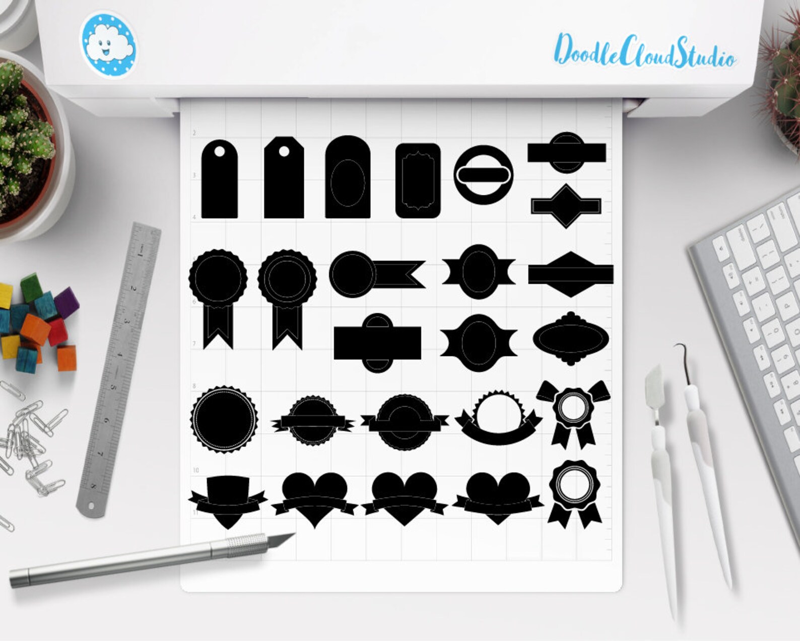 Labels SVG Label Svg Files Hearts Svg for Silhouette Cameo - Etsy