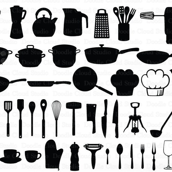 Utensils Clipart - Etsy