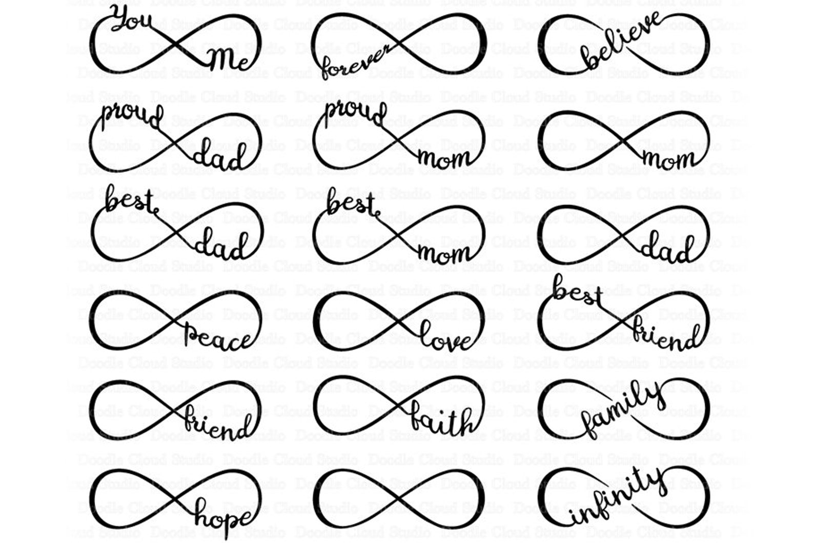 18 Infinity SVG Bundle, Infinity SVG Files for Silhouette Cameo and ...