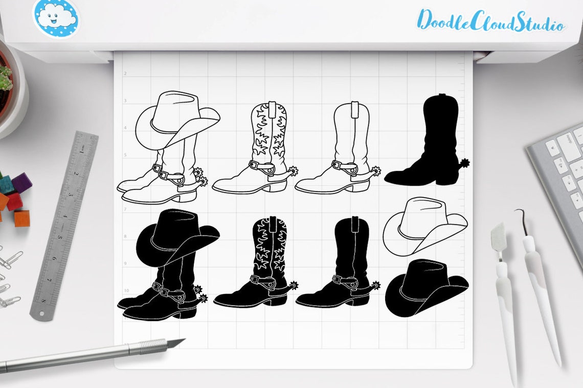 Cowboy Boot SVG Cowboy Hat SVG Cowboy Hat Boots SVG Files - Etsy