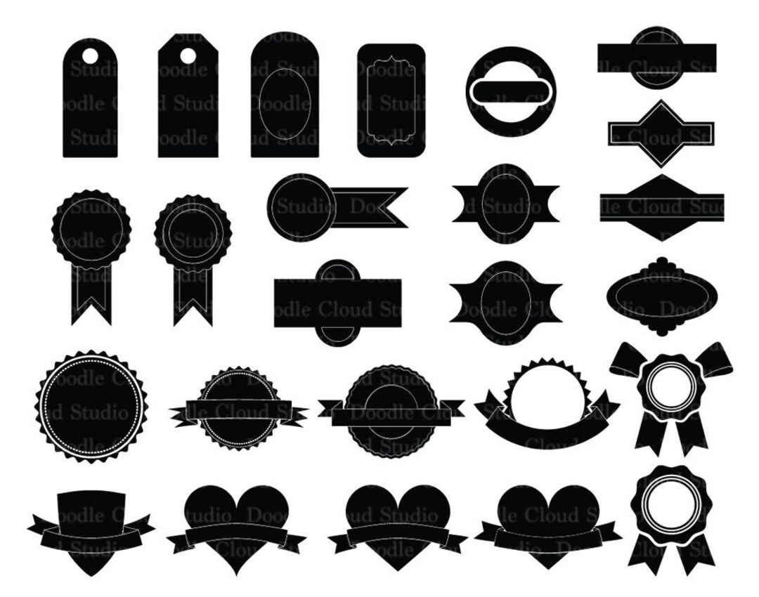 Labels SVG, Label Svg Files Hearts Svg for Silhouette Cameo and Cricut ...