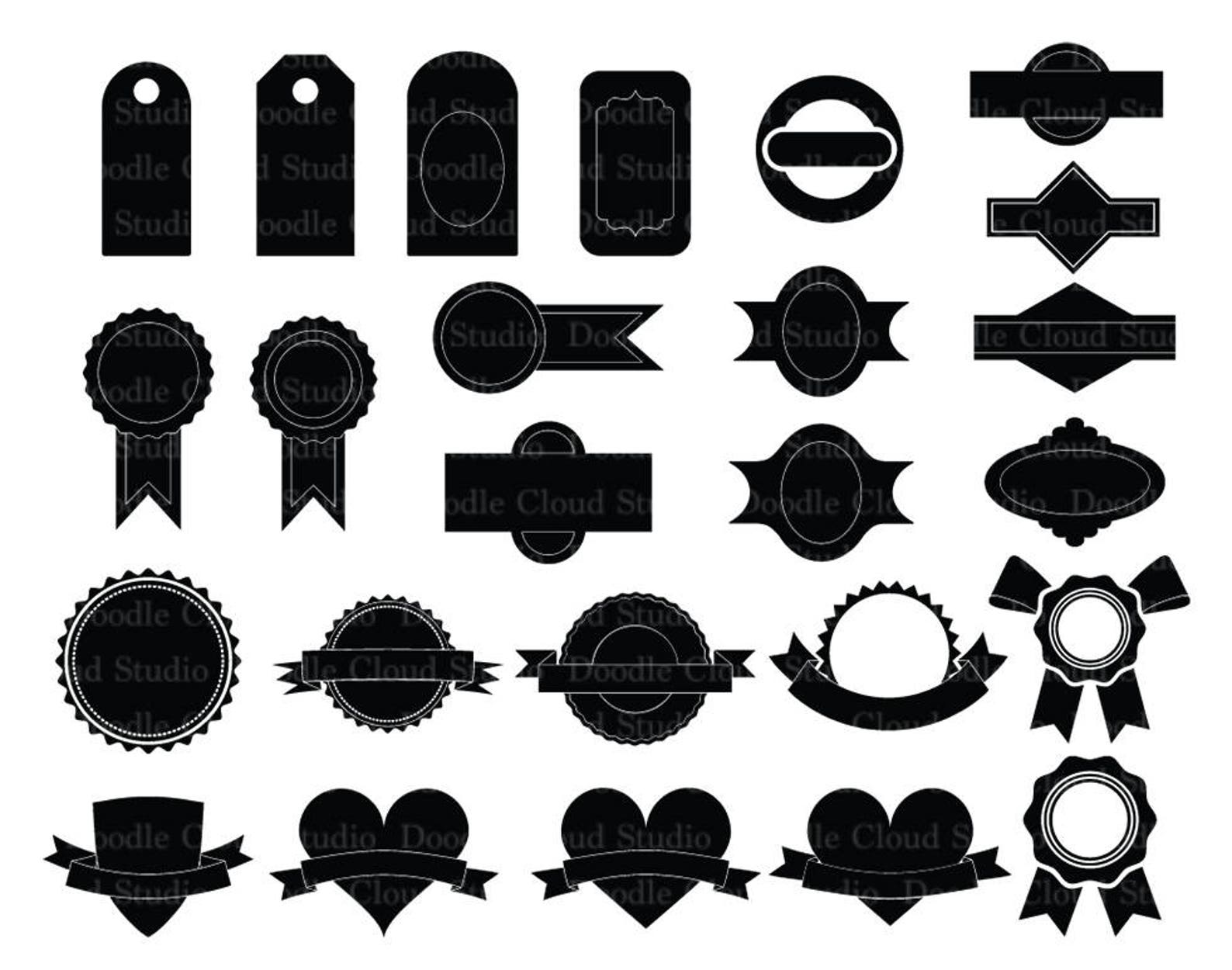 Labels SVG, Label Svg Files Hearts Svg for Silhouette Cameo and Cricut ...