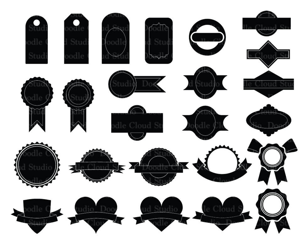Labels SVG, Label Svg Files Hearts Svg for Silhouette Cameo and Cricut ...
