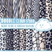 Dark Navy Blue Cream Grey Animal Safari Digital Paper Hide Pattern ...