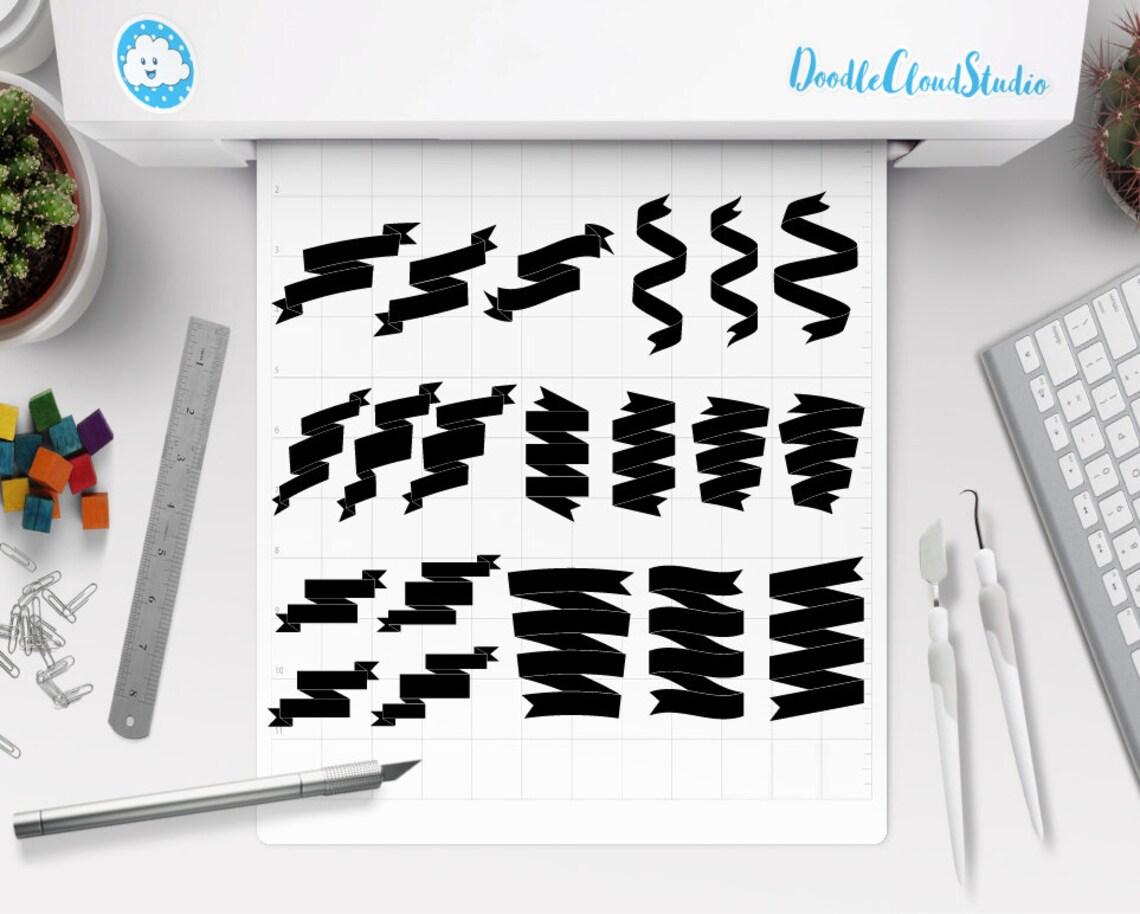 Scroll Banner SVG Ribbon Banner SVG Files for Silhouette | Etsy