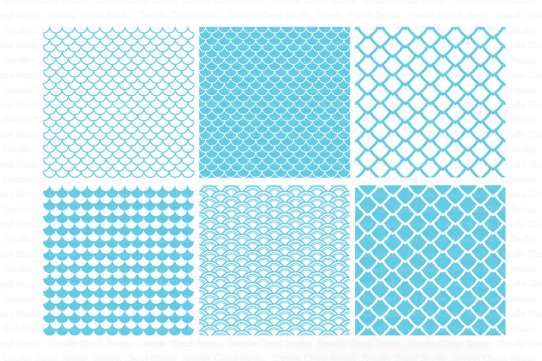 Seamless Scales Pattern SVG, Mermaid Scale SVG, Fish Scale Pattern ...