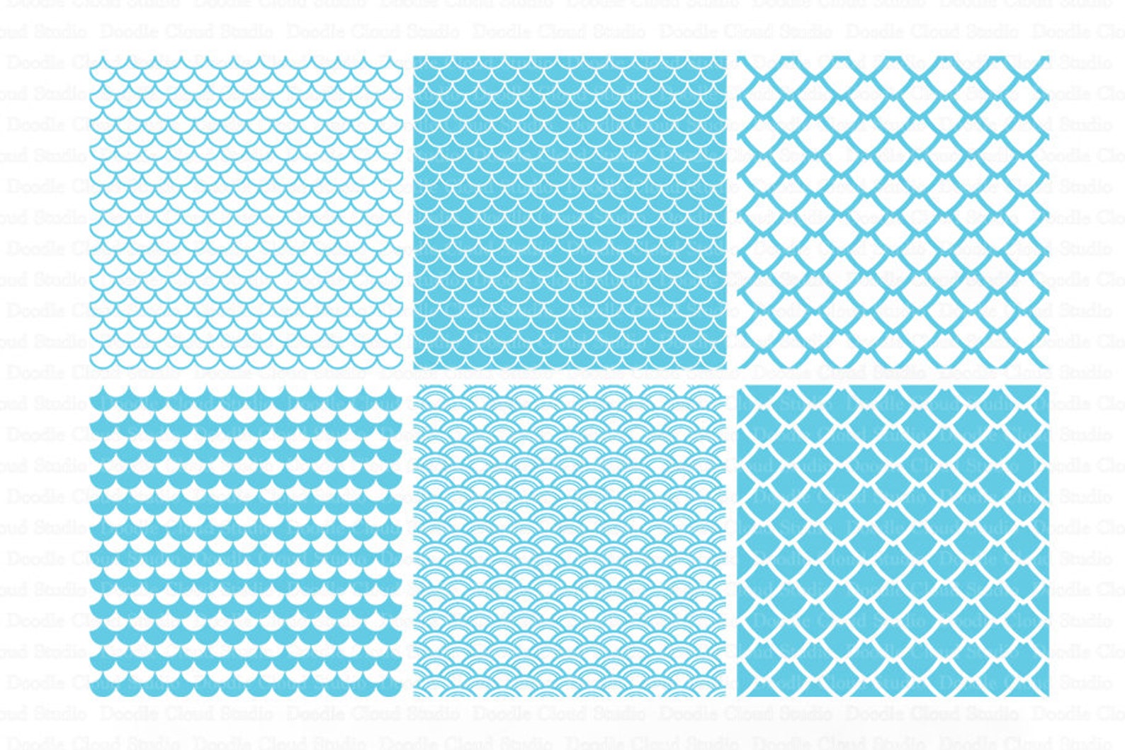 Seamless Scales Pattern SVG, Mermaid Scale SVG, Fish Scale Pattern ...