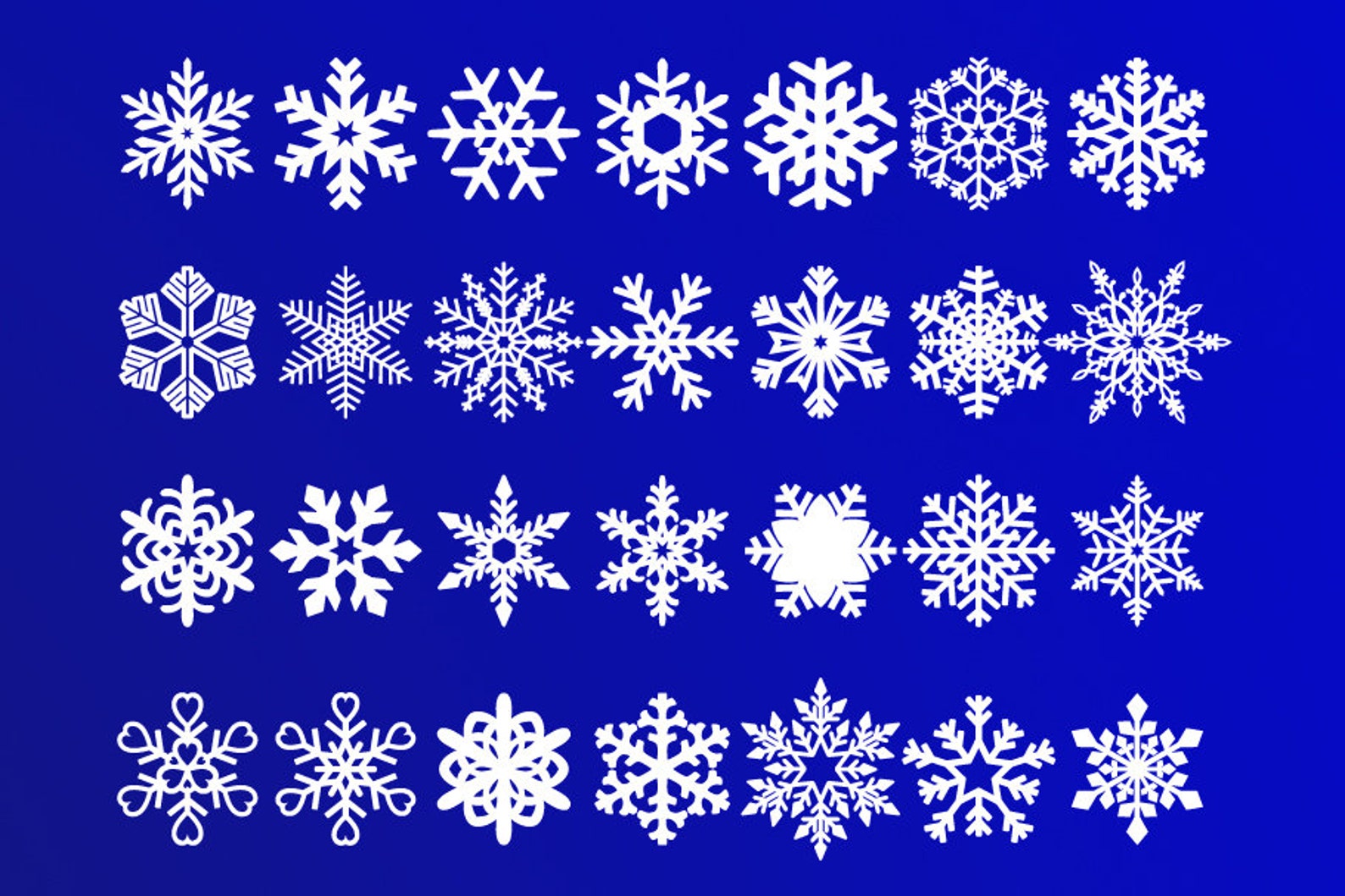 Snowflakes SVG Snowflakes Bundle SVG Files for Silhouette and - Etsy