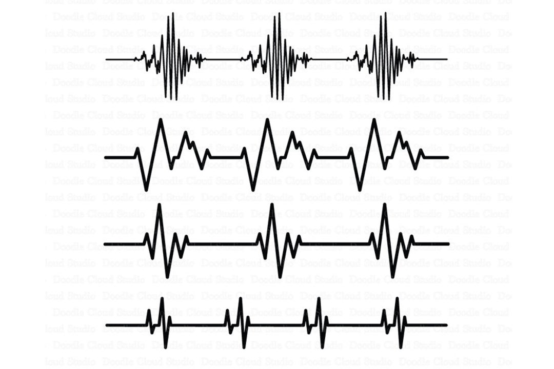 Heartbeat SVG, Cardio Files, Heart Beat Line SVG Files for Silhouette ...