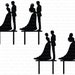 Couple Cake Topper SVG, Bride and Groom SVG Files for Silhouette Cameo ...
