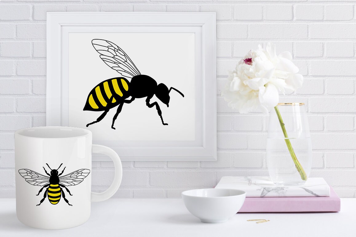Bee SVG, Honey Bee SVG, Insect SVG, Bee Svg Files for Silhouette Cameo ...