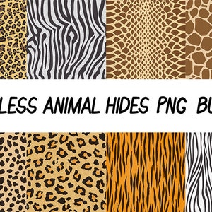 Seamless Animal Hides PNG Bundle, Animal Hides Texture, Animal Print ...