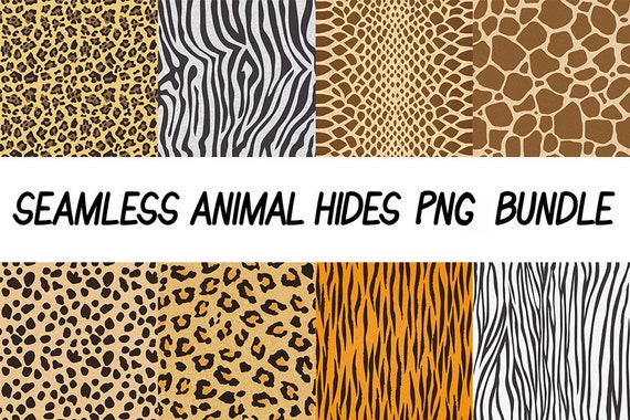Seamless Animal Hides PNG Bundle, Animal Hides Texture, Animal Print ...