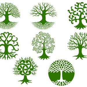 Tree of Life Stencil, Tree of Life Bundle, Tree of Life SVG Digital ...