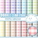Pastel Gingham Digital Paper, Realistic Tablecloth Picnic Pattern ...