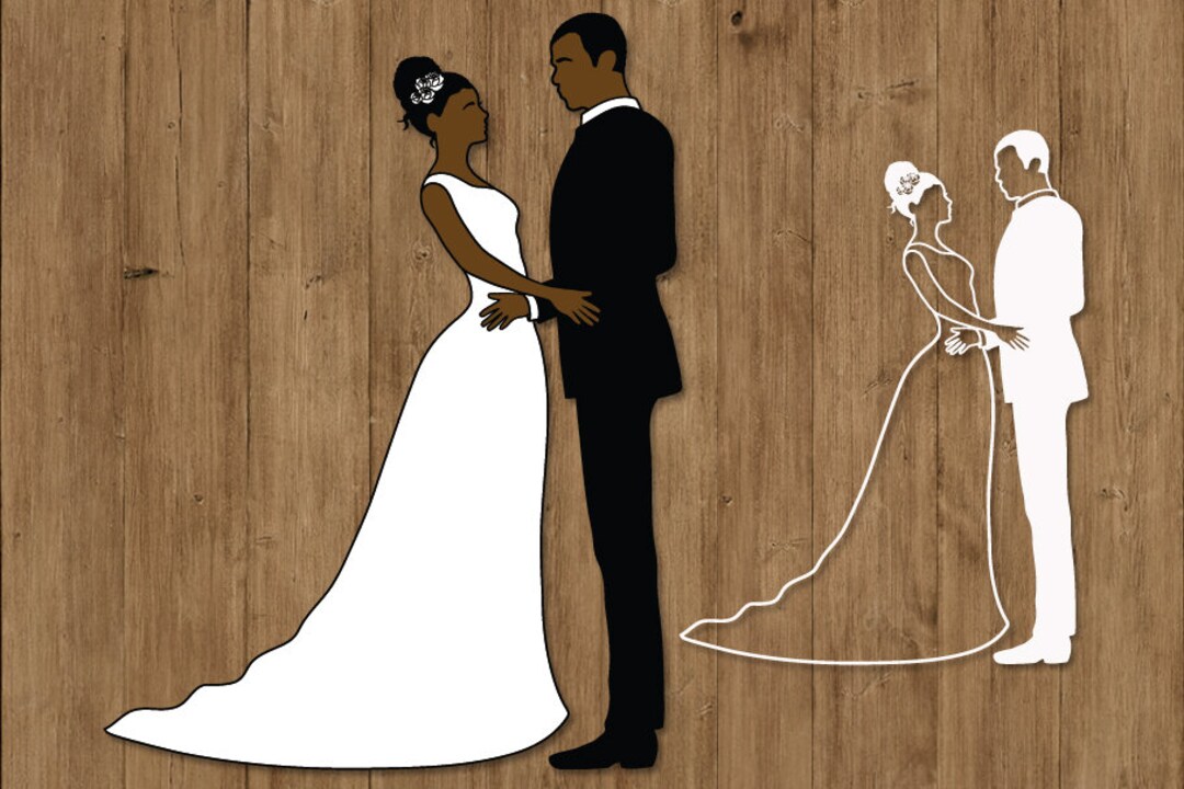 Wedding SVG, Bride and Groom Svg, African American Wedding SVG Files ...