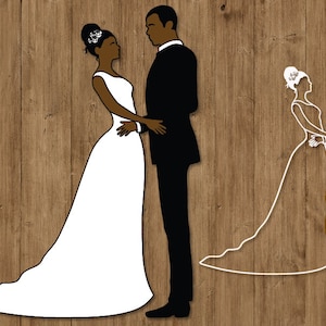 Wedding SVG, Bride and Groom Svg, African American Wedding SVG Files ...