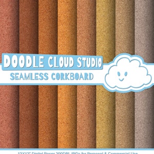 Seamless Corkboard Digital Paper, Cork Board Backgrounds, Printable ...