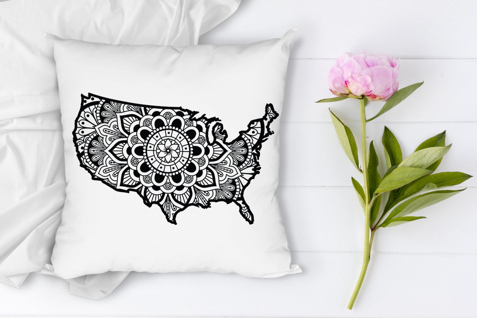 Usa Map Mandala SVG United States Mandala SVG Usa Mandala | Etsy