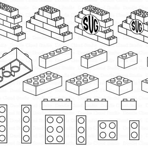 Building Blocks SVG, Plastic Bricks Svg, Building Blocks Monogram Svg ...