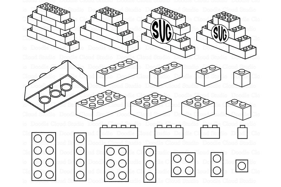 Building Blocks SVG Plastic Bricks Svg Building Blocks | Etsy