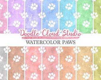 Dog Paw Print Clip Art. 18 Digital Dog's Paws Prints - Etsy