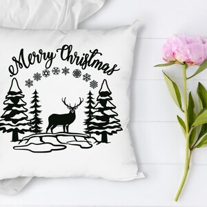 Deer SVG, Christmas Scene With Deer Bundle SVG, Winter Scene With Deer ...