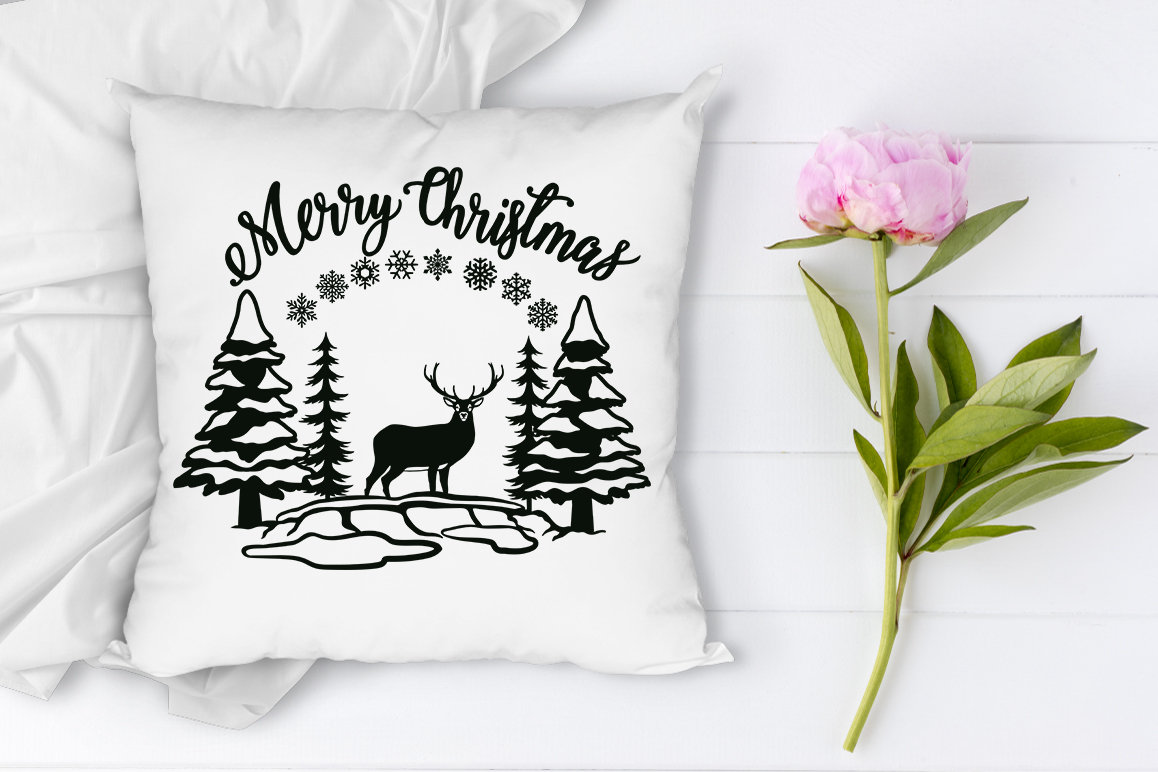 Deer SVG, Christmas Scene With Deer Bundle SVG, Winter Scene With Deer ...