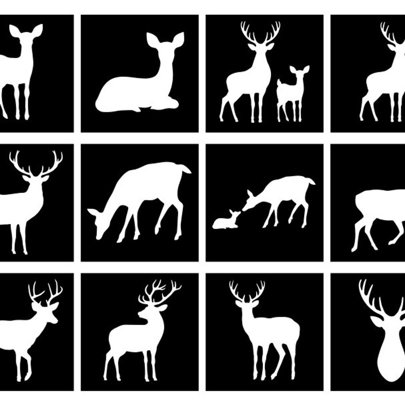 Deer Stencils - Etsy