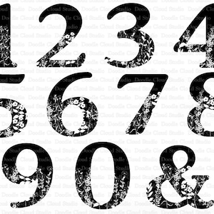 Floral Numbers SVG Floral Numbers Set Flower Numbers SVG - Etsy