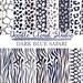 Dark Navy Blue Cream Grey Animal Safari Digital Paper Hide Pattern ...