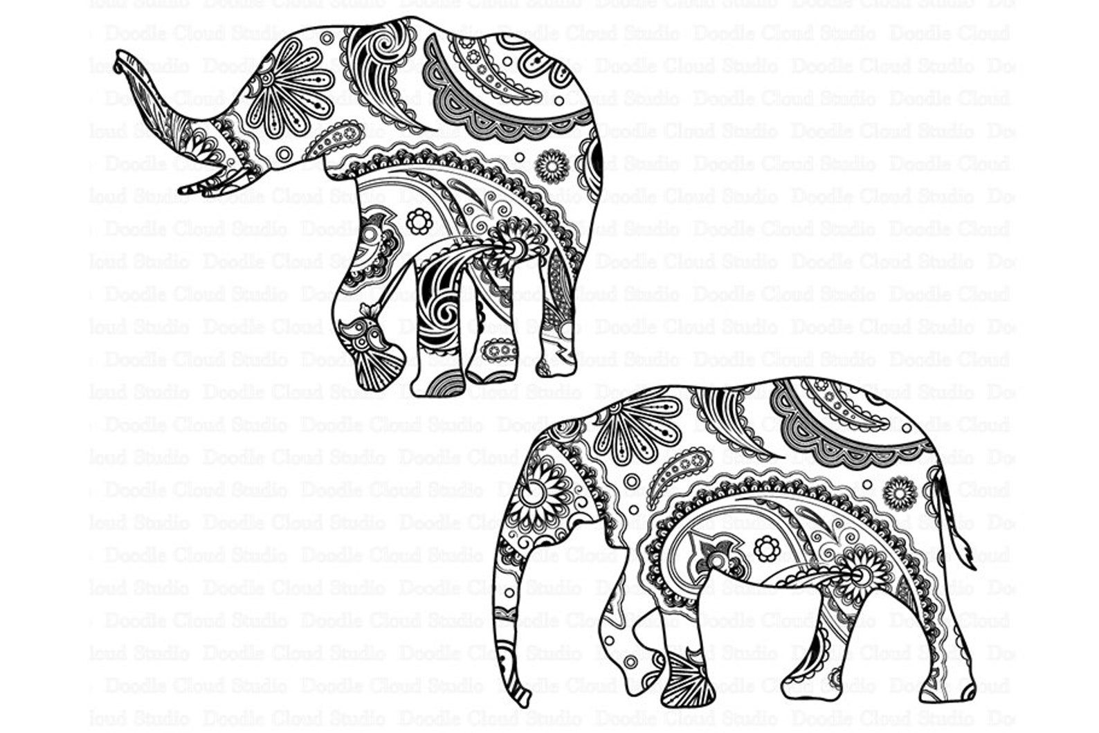 Elephant SVG Mandala Svg Elephant Mandala SVG Files for - Etsy