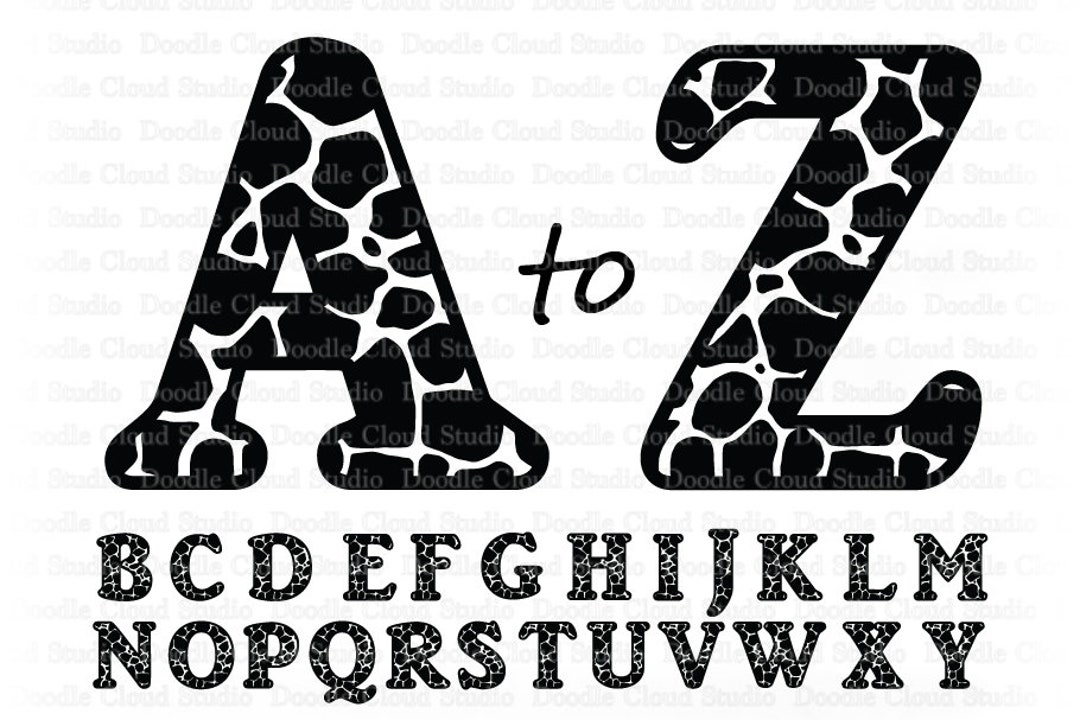 Giraffe Alphabet SVG, Animal Letters SVG Files for Cameo & Cricut ...