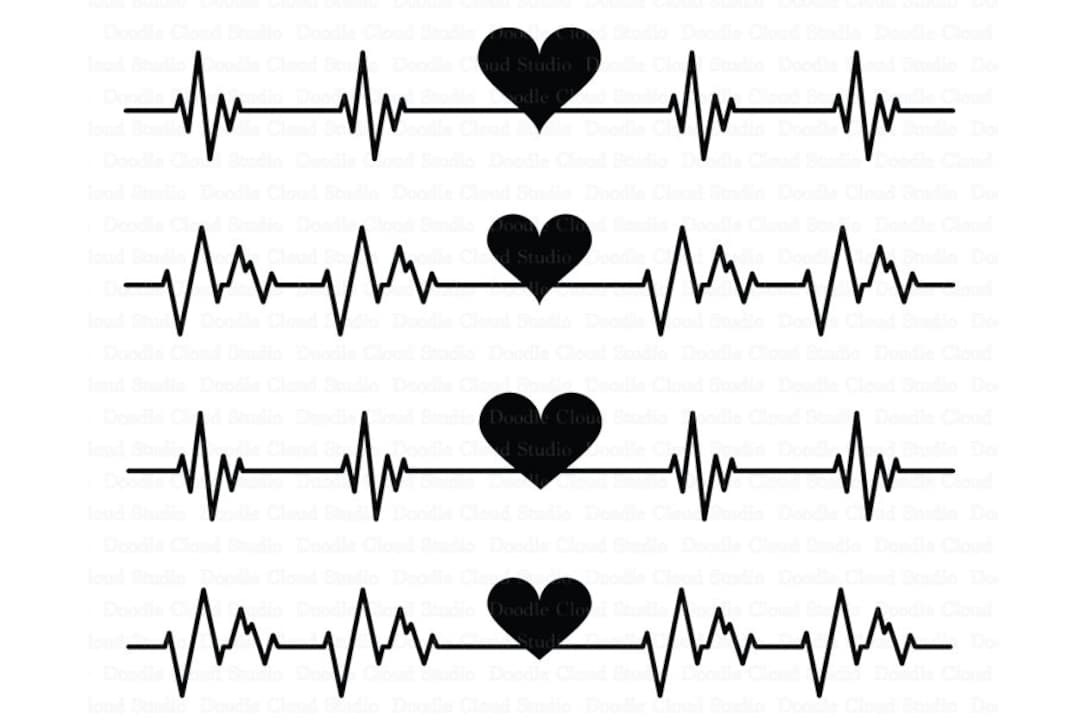 Heartbeat SVG, Cardio Heart SVG Files for Silhouette Cameo and Cricut ...
