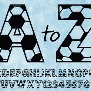 Soccer Alphabet & Numbers SVG Files for Silhouette and Cricut. Soccer ...