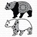 Panda SVG Panda Mandala SVG Files for Silhouette Cameo and - Etsy