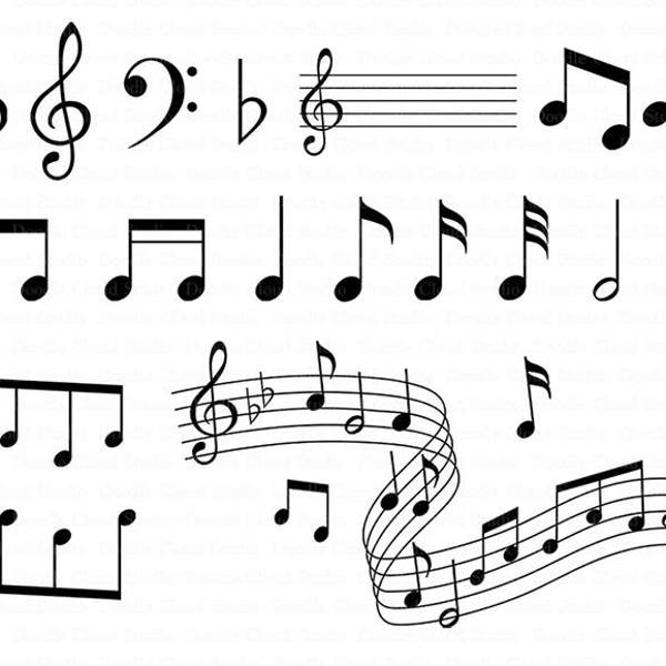 Musical Note Clipart - Etsy