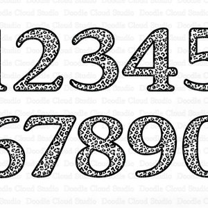 Leopard Numbers SVG, Animal Numbers SVG Files for Cameo & Cricut ...