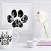 Floral Pet Paw SVG, Dog Svg, Cat Svg, Floral Pet Paw SVG for Silhouette ...