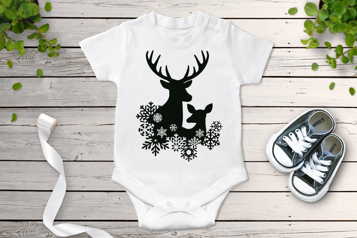 Deer SVG Christmas Scene With Deer Bundle SVG Winter Scene - Etsy