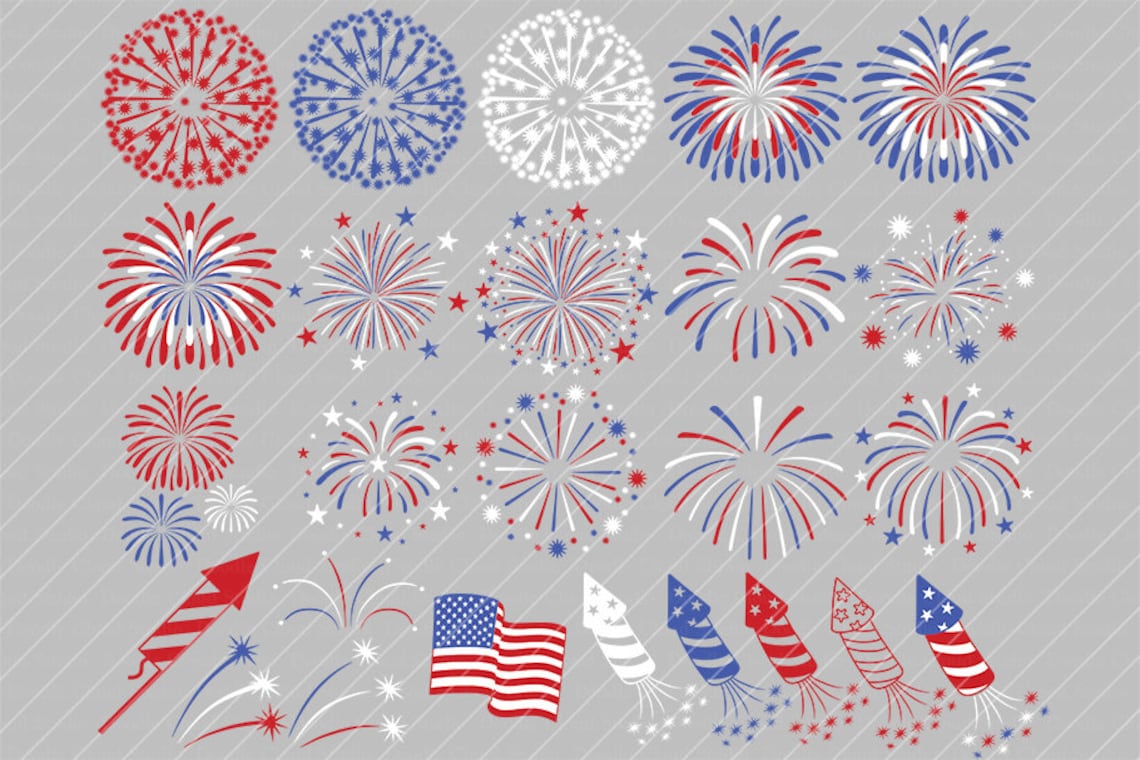 Fireworks SVG 4th of July Svg Independence Day Svg - Etsy