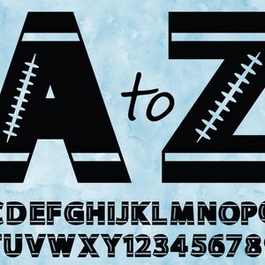 Football Alphabet & Numbers SVG Files for Silhouette and Cricut ...